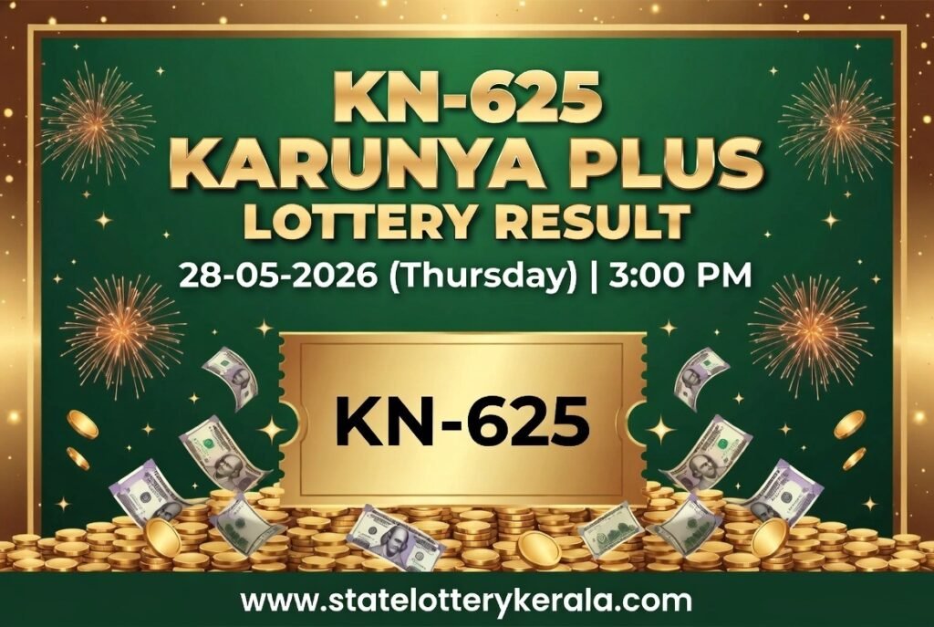 KN-625 Karunya Plus Lottery Result 28-05-2026 (Thursday) - Kerala ...